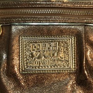 Coach | Bags | Coach Poppy Jazzy Gold Metallic Leather Purse | Poshmark